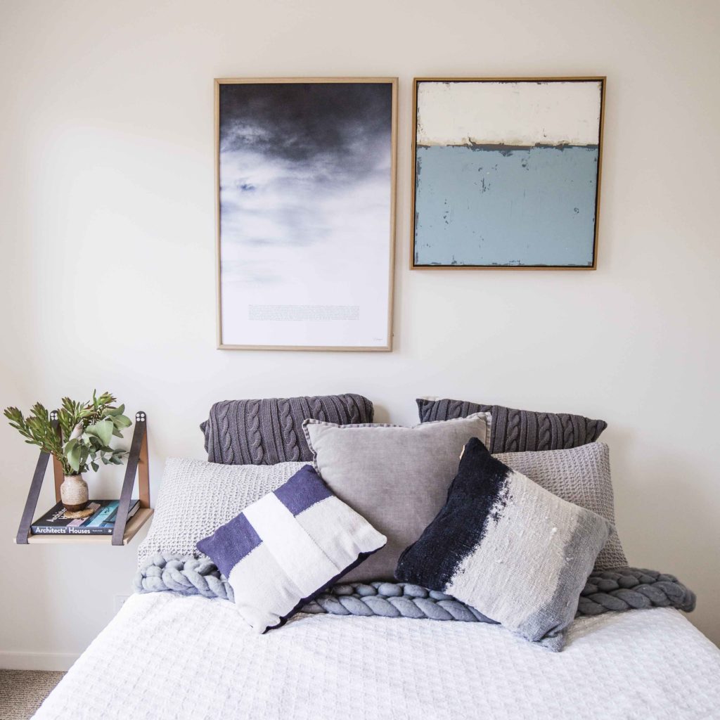 Grey Leather Strap Side Table Unique Suede Leather Strap Shelf