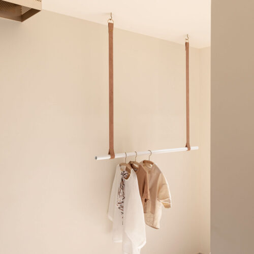 Custom Size Leather Hanging Rail by H&G Designs