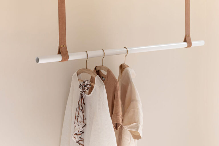 Custom Size Leather Hanging Rail by H&G Designs